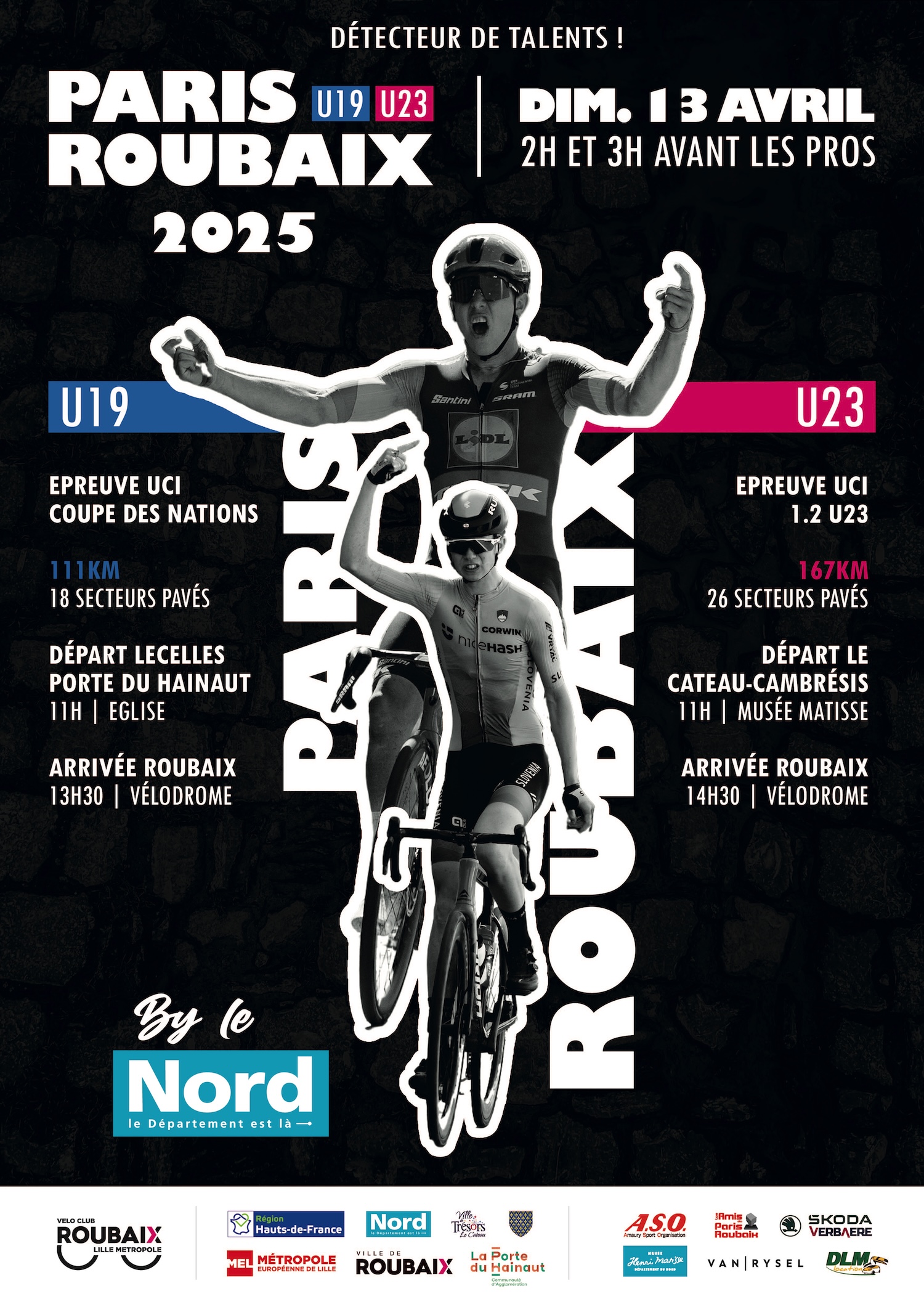 Paris-Roubaix Juniors U19 et Espoirs U23 2025 : Les équipes engagées ...